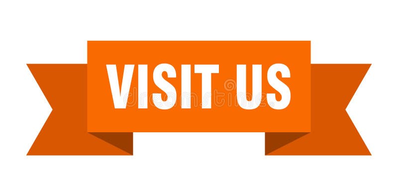 Visit Us Ribbon. Visit Us Isolated Paper Sign. Banner Stock Vector ...