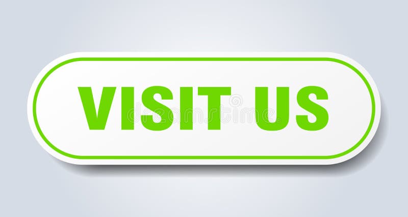 Visit Us Button. Sticker. Banner. Rounded Glass Sign Stock Vector ...