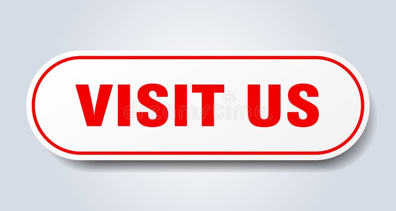 Visit Us Button. Rounded Sign on White Background Stock Vector ...