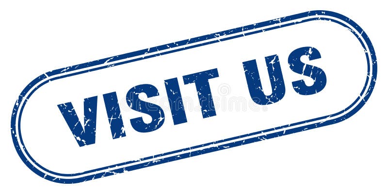 Visit Us Sign. Rounded Isolated Button. White Sticker Stock Vector ...