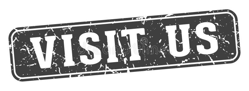 Visit Us Rectangular Sign. Visit Us Stamp Stock Vector - Illustration ...