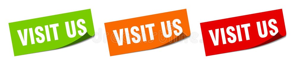 Visit Us Sticker. Visit Us Square Isolated Sign Stock Vector ...