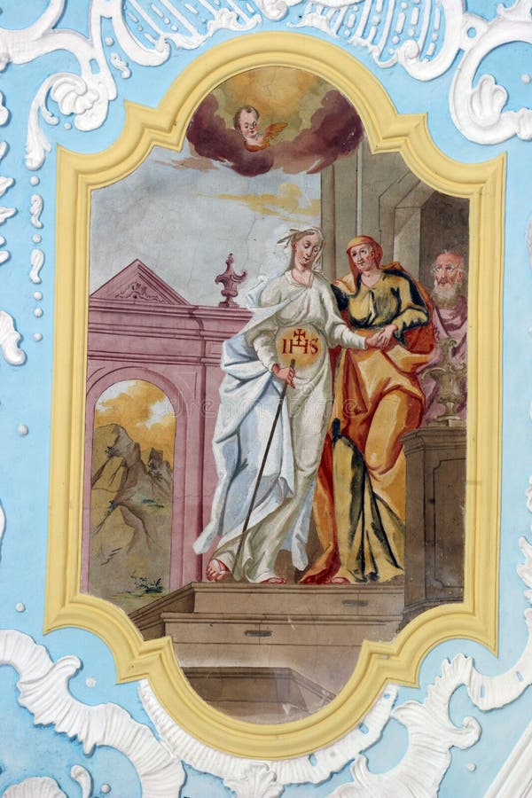 Visitation of the Virgin Mary Stock Image - Image of christian, family ...