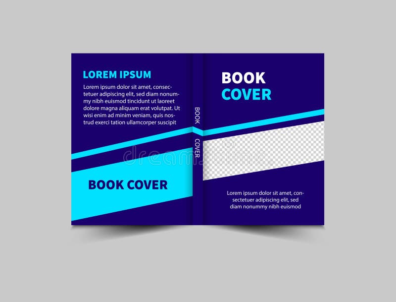 Book Cover Annual Report Template Blue Design Magazine Stock Vector ...