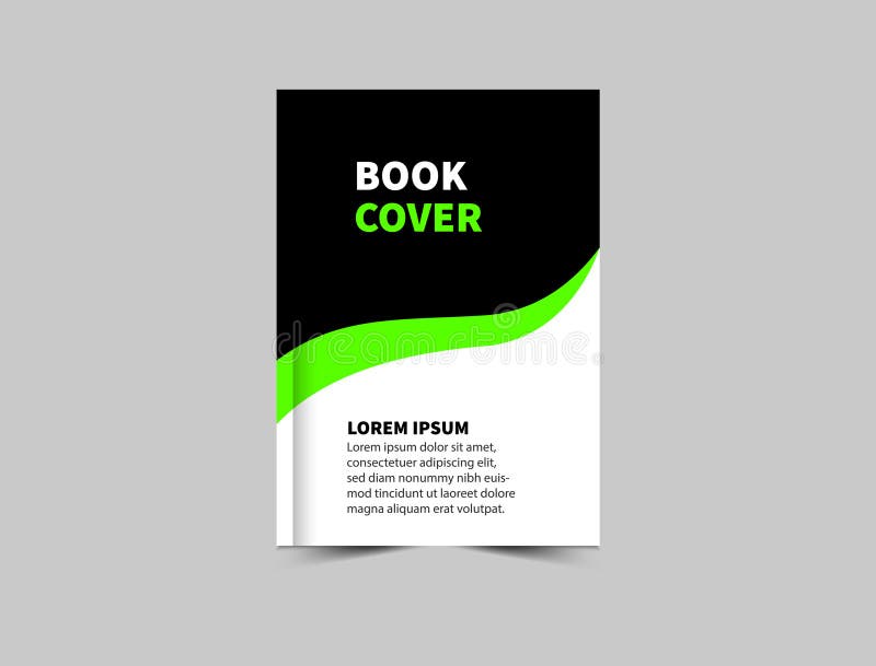 Book Cover Design Template Black and Green Annual Report Magazine Stock ...