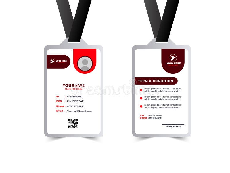 ID Card Design Template Brown and Orange Corporate Modern Professional ...