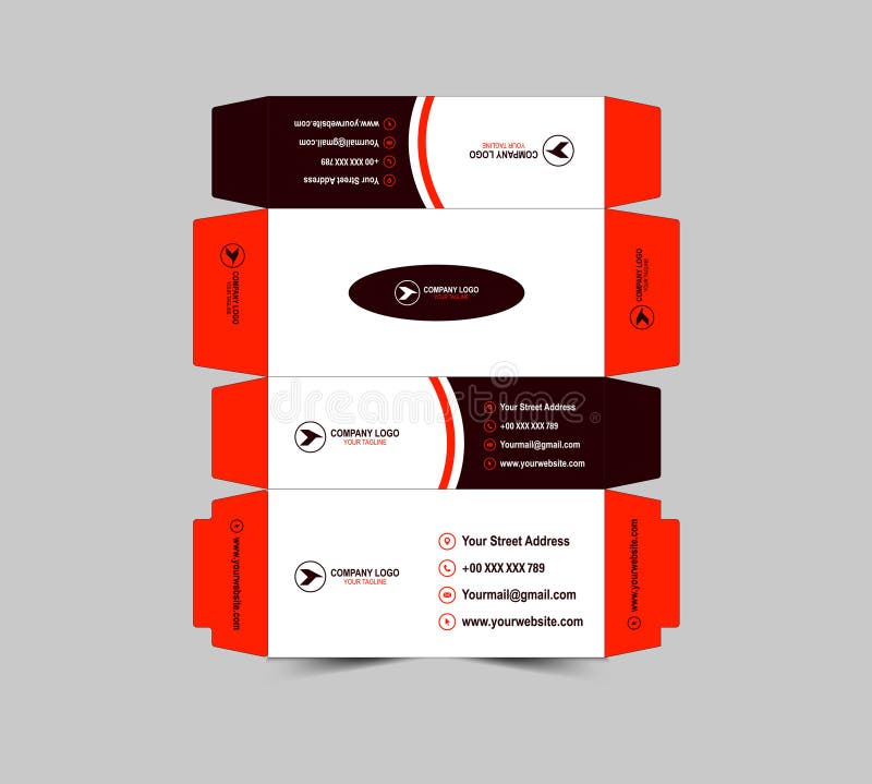 Tissue Box Template Design Orange and Maroon Paper Towel Packaging ...