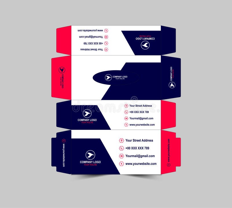 Tissue Box Template Design Blue and Pink Paper Towel Packaging Stock ...