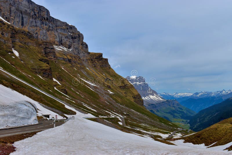 Breathtaking View at the Klausenpass in Switzerland 8.5.2020 Stock ...