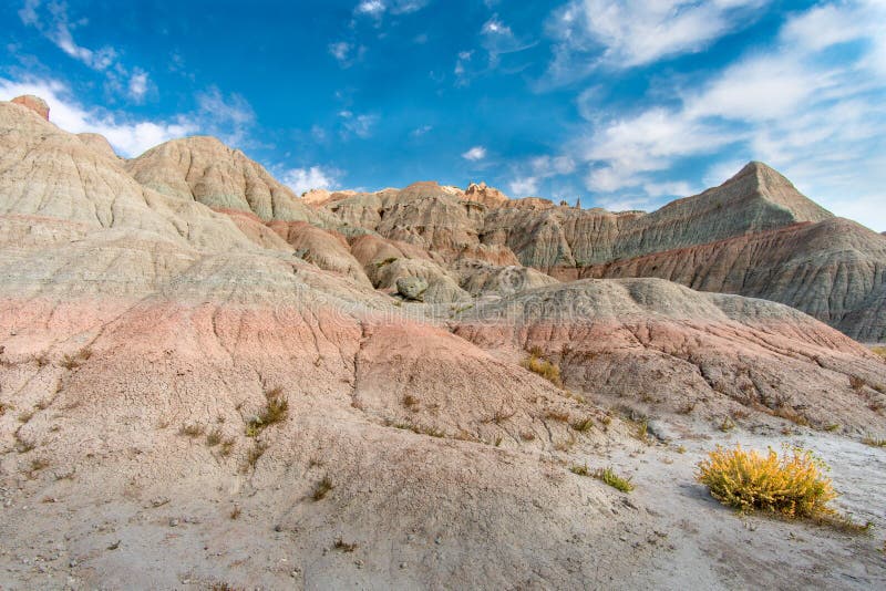 Panoramic View of Badlands Geological Features Stock Image - Image of ...