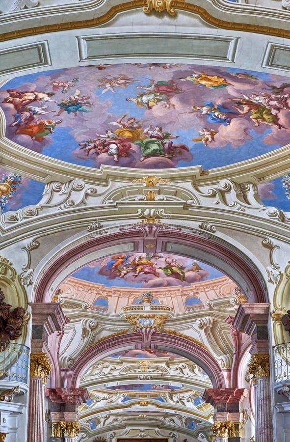 Impressive Interior of Admont Monastery Library Editorial Photo - Image ...