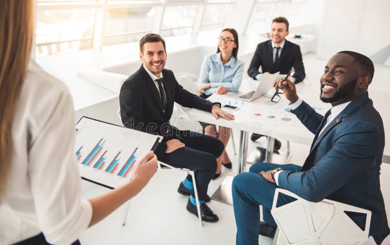 Visiting Business Presentation Stock Photo - Image of boss, business ...