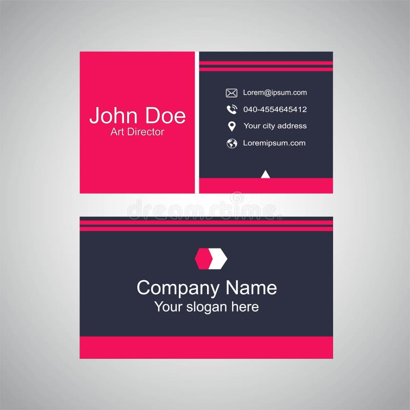 Art Director`s Visiting Card,Red Identity Card, Red Professional ...