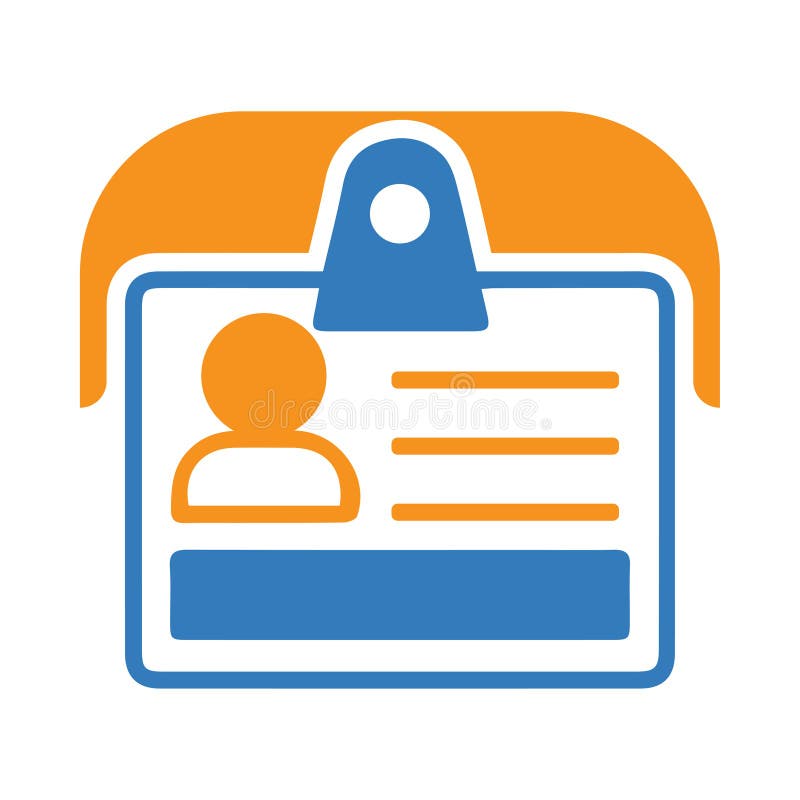 Visiting Card, Badge, ID Card, Office Badge, ID Badge Icon Stock Vector ...