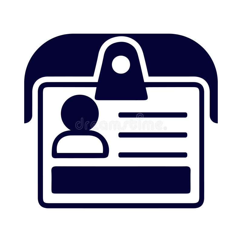 Visiting Card, Badge, ID Card, Office Badge, ID Badge Icon Stock Vector ...