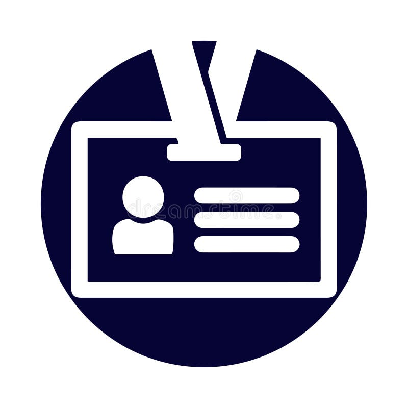 Visiting Card, Badge, ID Card, Office Badge, ID Badge Icon Stock Vector ...