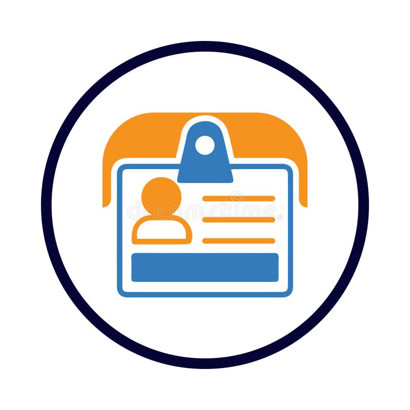 Visiting Card, Badge, ID Card, Office Badge, ID Badge Icon Stock Vector ...