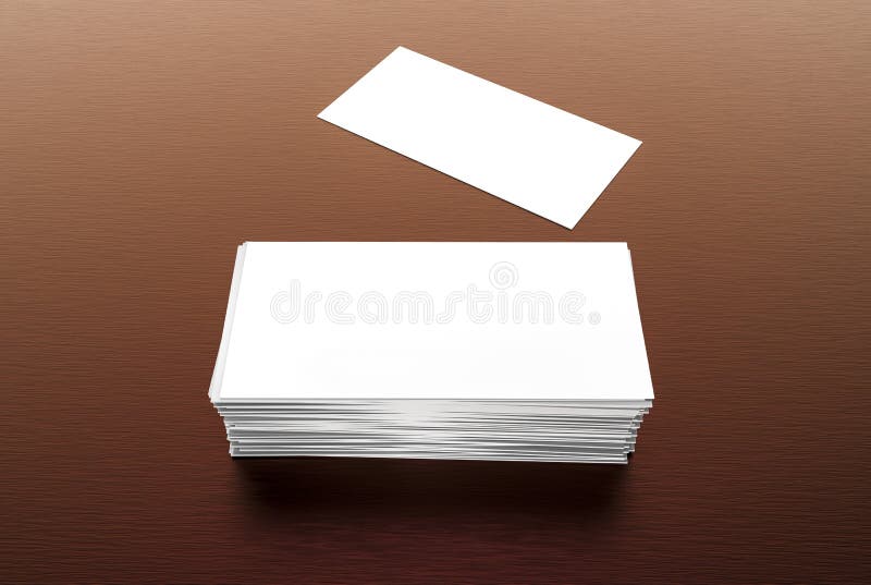 Visiting Card Blank Mockup, Template, on a Dark Background. Stock ...