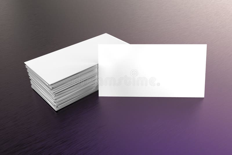 Visiting Card Blank Mockup, Template, on a Dark Background. Stock ...