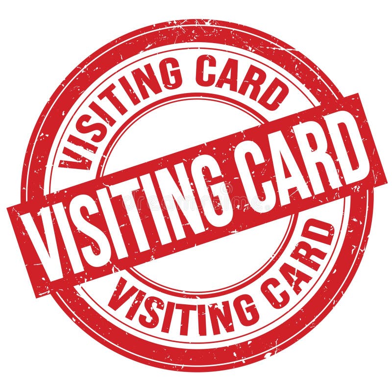VISITING CARD Text Written on Red Round Stamp Sign Stock Illustration ...