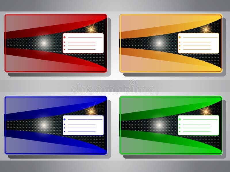 Visiting cards set stock illustration. Illustration of color - 29384470