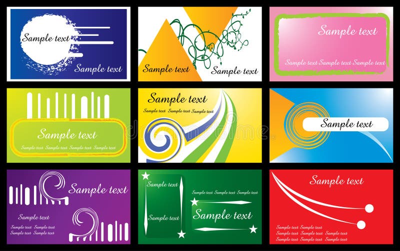 Visiting cards template stock vector. Illustration of frame - 5495754