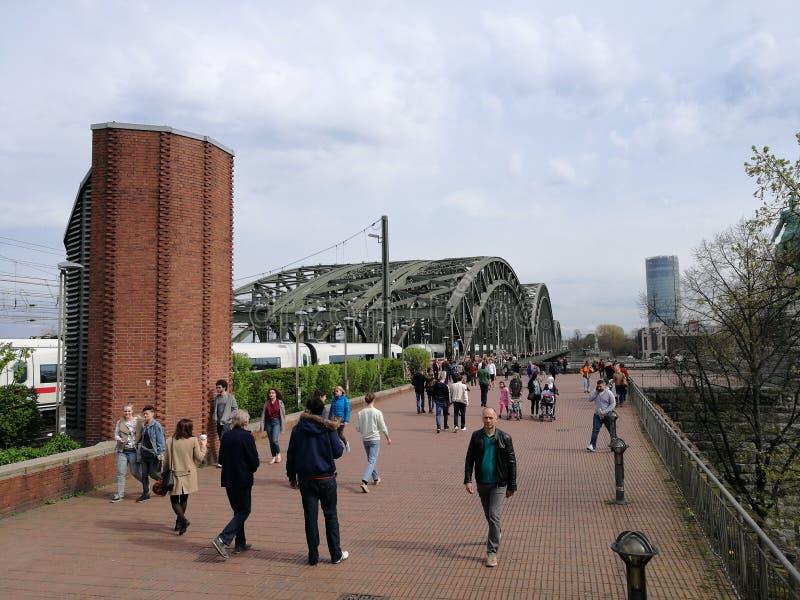 Visiting Cologne City on a Spring Day Editorial Photo - Image of river ...