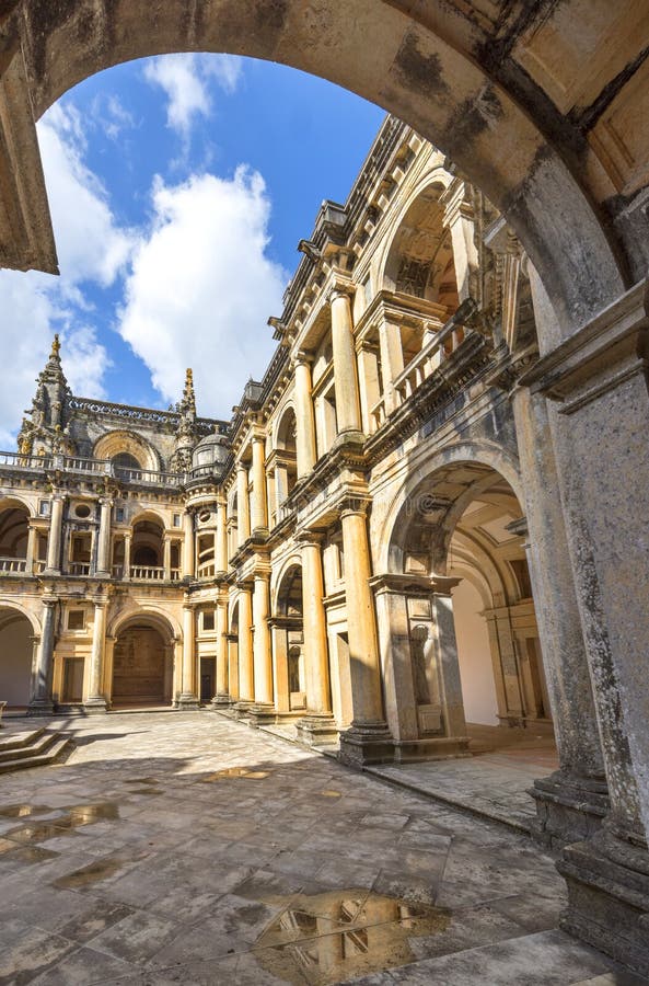 In the Courtyard of the Convent of Christ Editorial Stock Image - Image ...