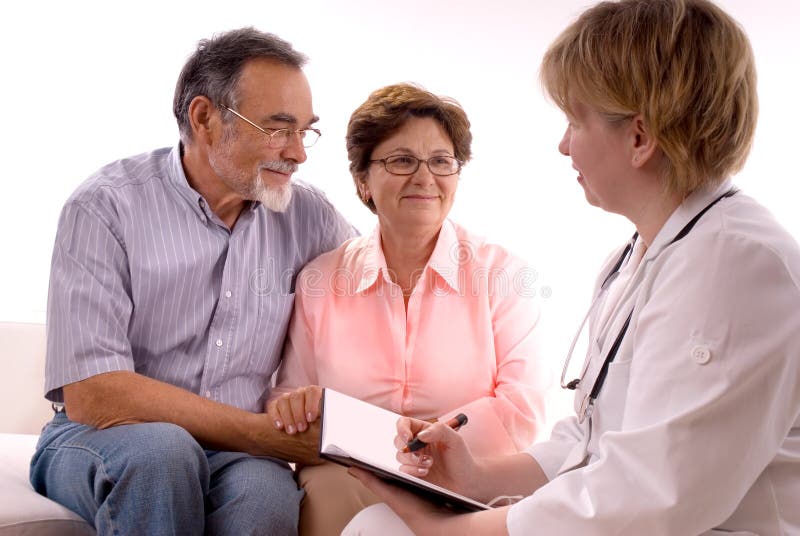 Visiting a doctor stock photo. Image of opinion, female - 5426204