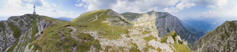 Visiting the Heroes Cross on Caraiman Peak Stock Image - Image of ...