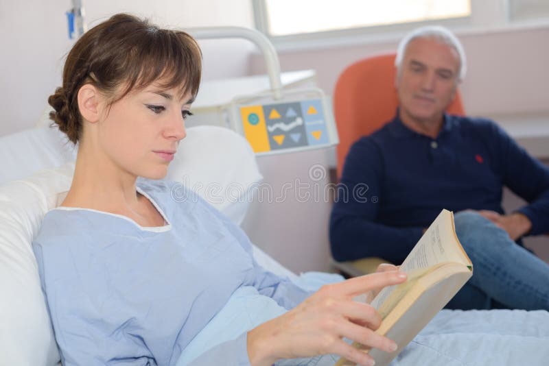 Visiting Relative in Hospital Stock Photo - Image of mature, comfort ...