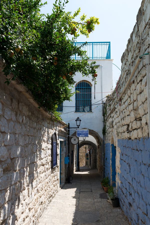 Visiting Safed in Northern Israel Stock Photo - Image of ancient, alley ...