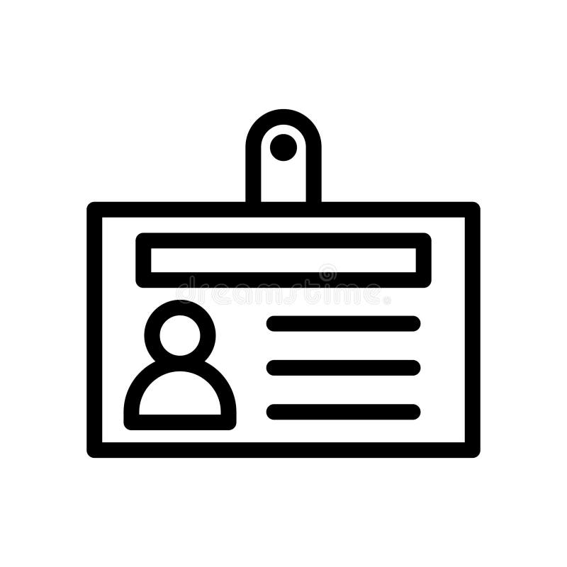 Visitor ID Card Symbol Sign, Vector Illustration, Isolate on White ...