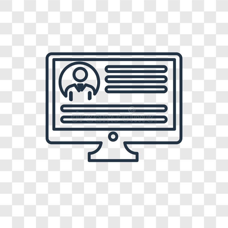 Visitor Concept Vector Linear Icon Isolated on Transparent Background ...