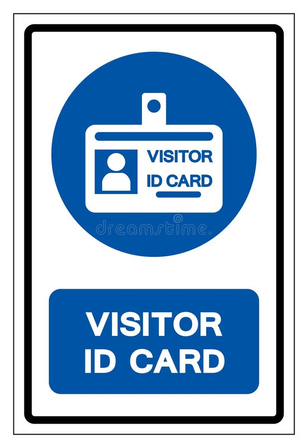 Visitor ID Card Symbol Sign, Vector Illustration, Isolate on White ...
