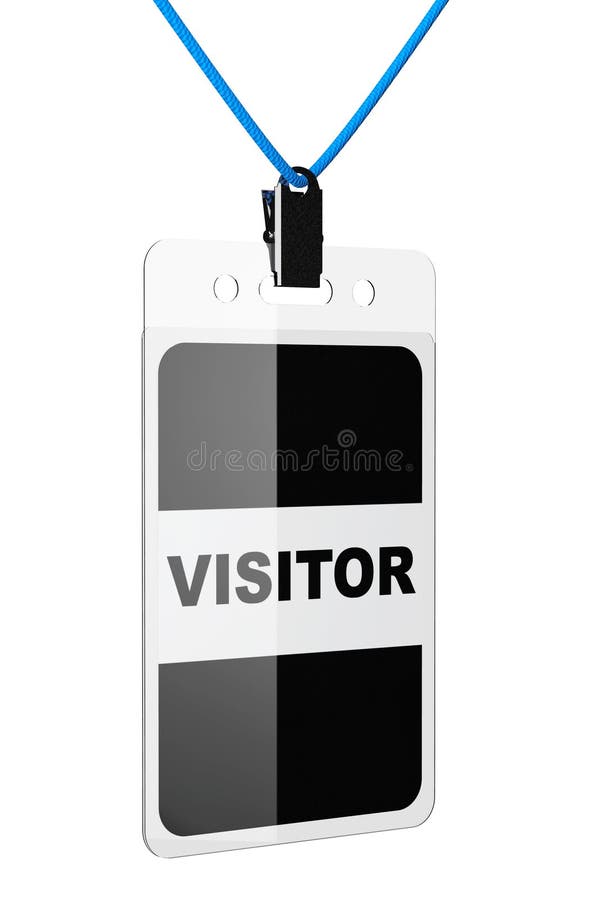 Visitor Identification Card Stock Illustration - Illustration of ...
