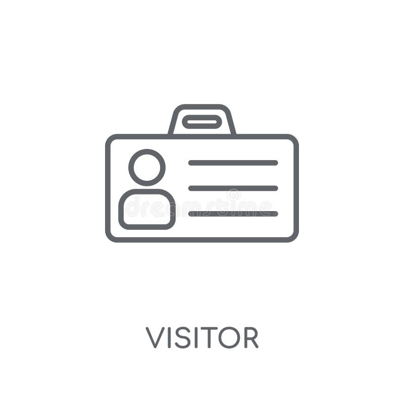 Outline Visitor Vector Icon. Isolated Black Simple Line Element ...