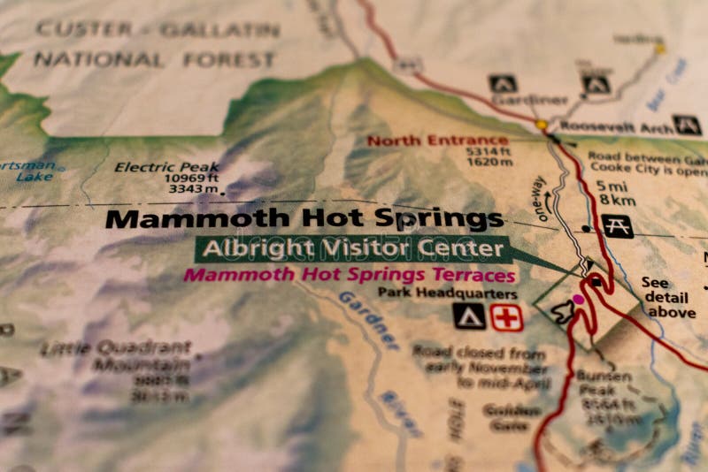 Map Yellowstone National Park Indiana Stock Photos - Free & Royalty ...