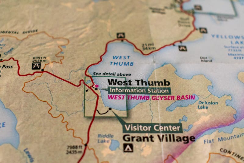 Visitor Map Yellowstone National Park Editorial Image - Image of states ...