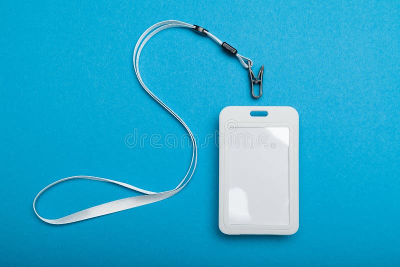 Visitor Name Tag, Id Card Mockup Stock Photo - Image of identity ...