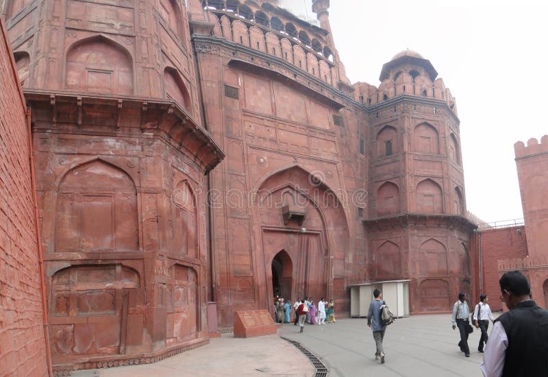 Visitors Approach the Red Fort S Main Gate Editorial Image - Image of ...