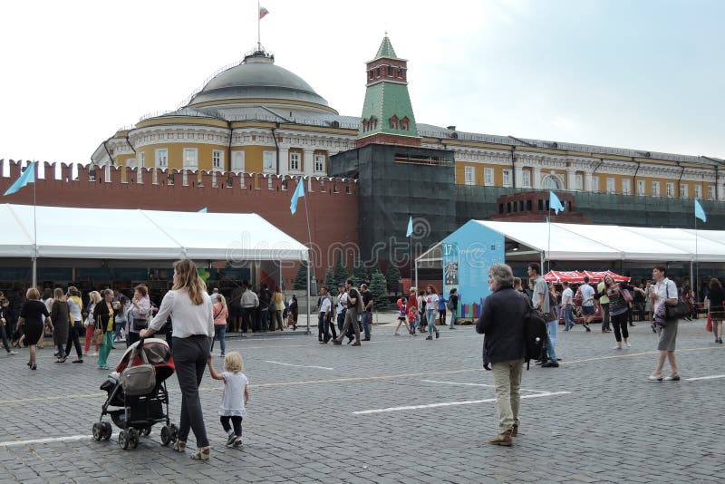 Visitors of the Book Fair Red Square Editorial Photography - Image of ...