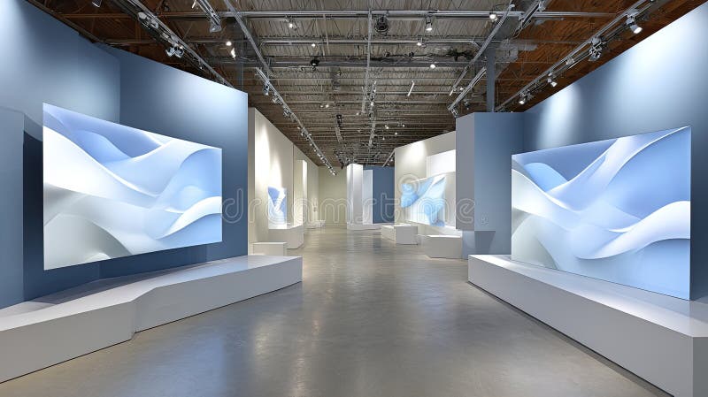 Visitors Engage with Mesmerizing Light Patterns in a Dark Exhibition ...