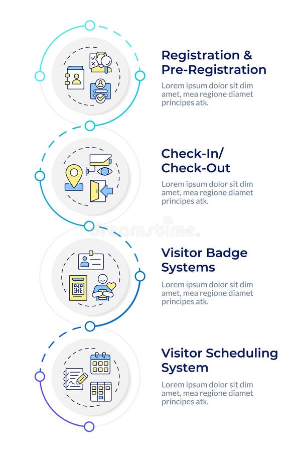 Visitors Management Infographic Design Template Stock Vector ...