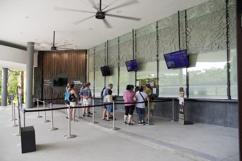 Visitors Queue at Ticket Office To Buy the Ticket for the Gardens by ...