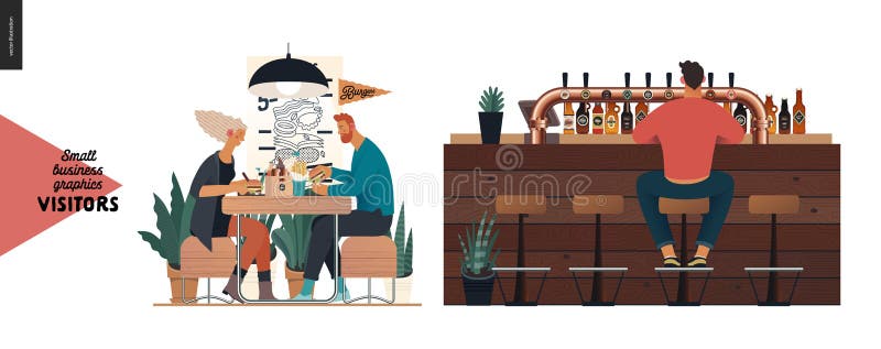 Visitors - Small Business Graphics Stock Vector - Illustration of food ...