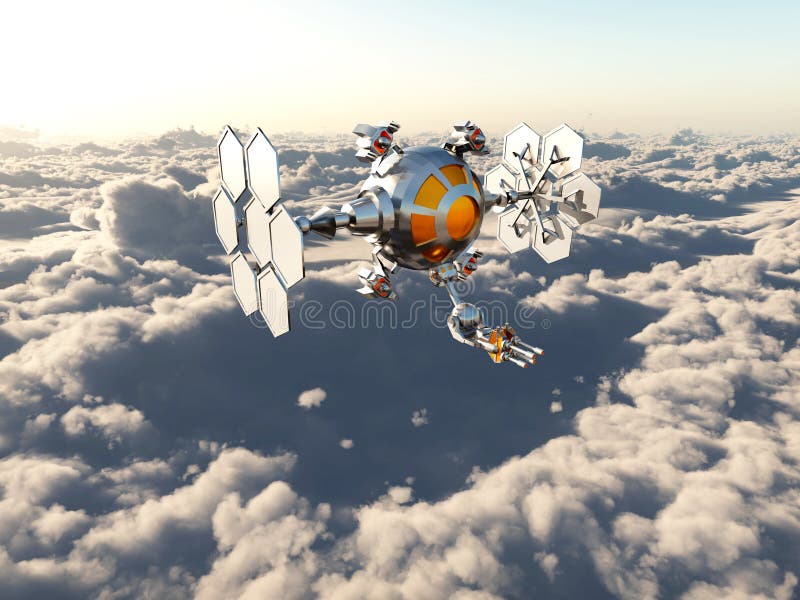 Visitors from Space stock illustration. Illustration of spacecraft ...