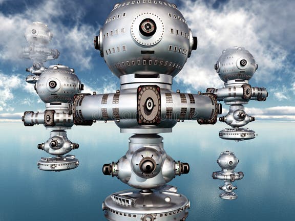 Visitors from Space stock illustration. Illustration of ocean - 52374003