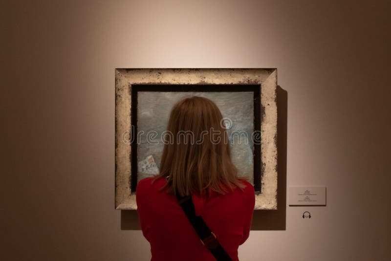 Visitors To the Museum Look at the Painting Editorial Photography ...