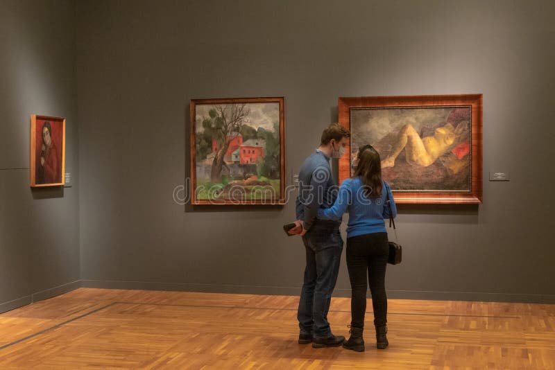 Visitors To the Museum Look at the Painting Editorial Photography ...